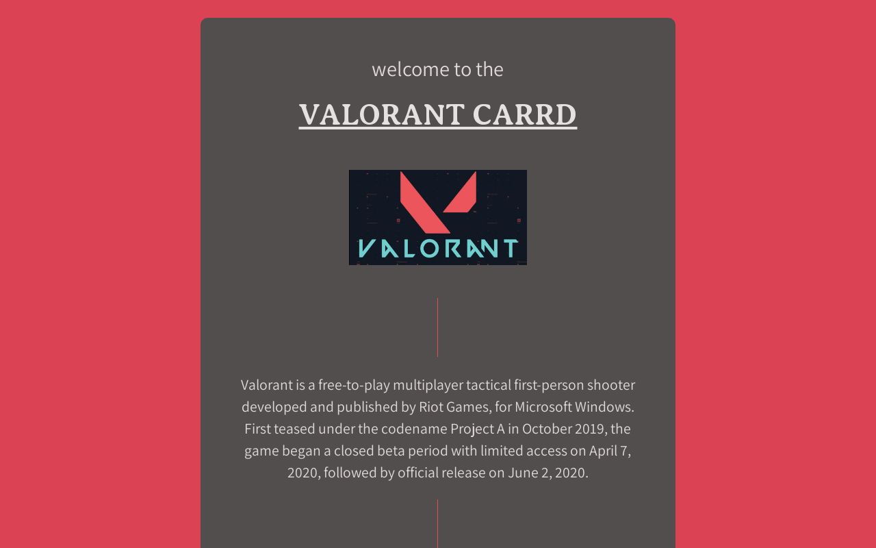 the valorant carrd